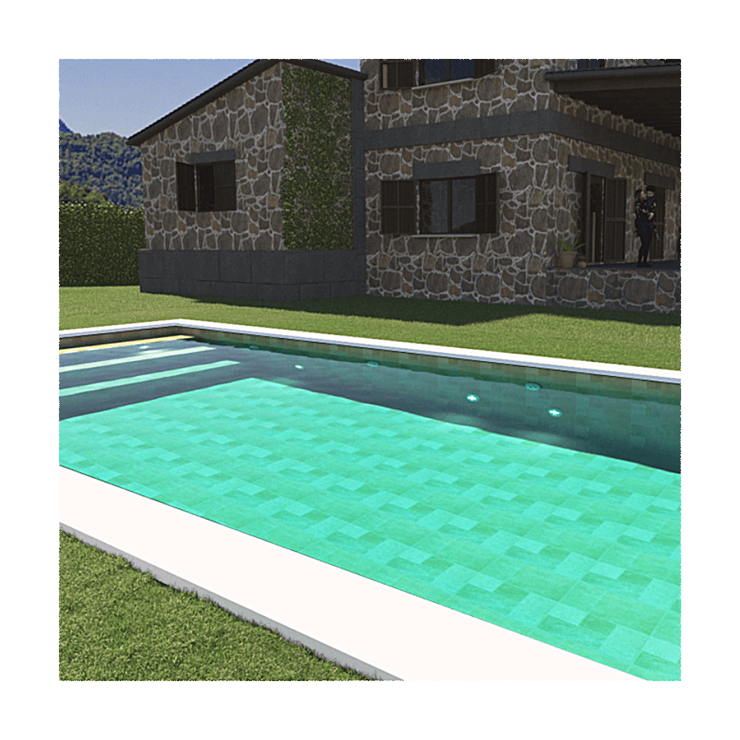 Liner πισίνας με ανάγλυφα μοτίβα, σειρά 3D - Acqua Source