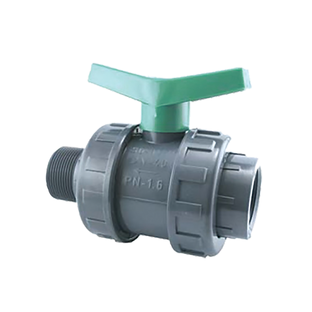 Ball valve socket with threaded male BSP, type PE, PN10 - Acqua Source